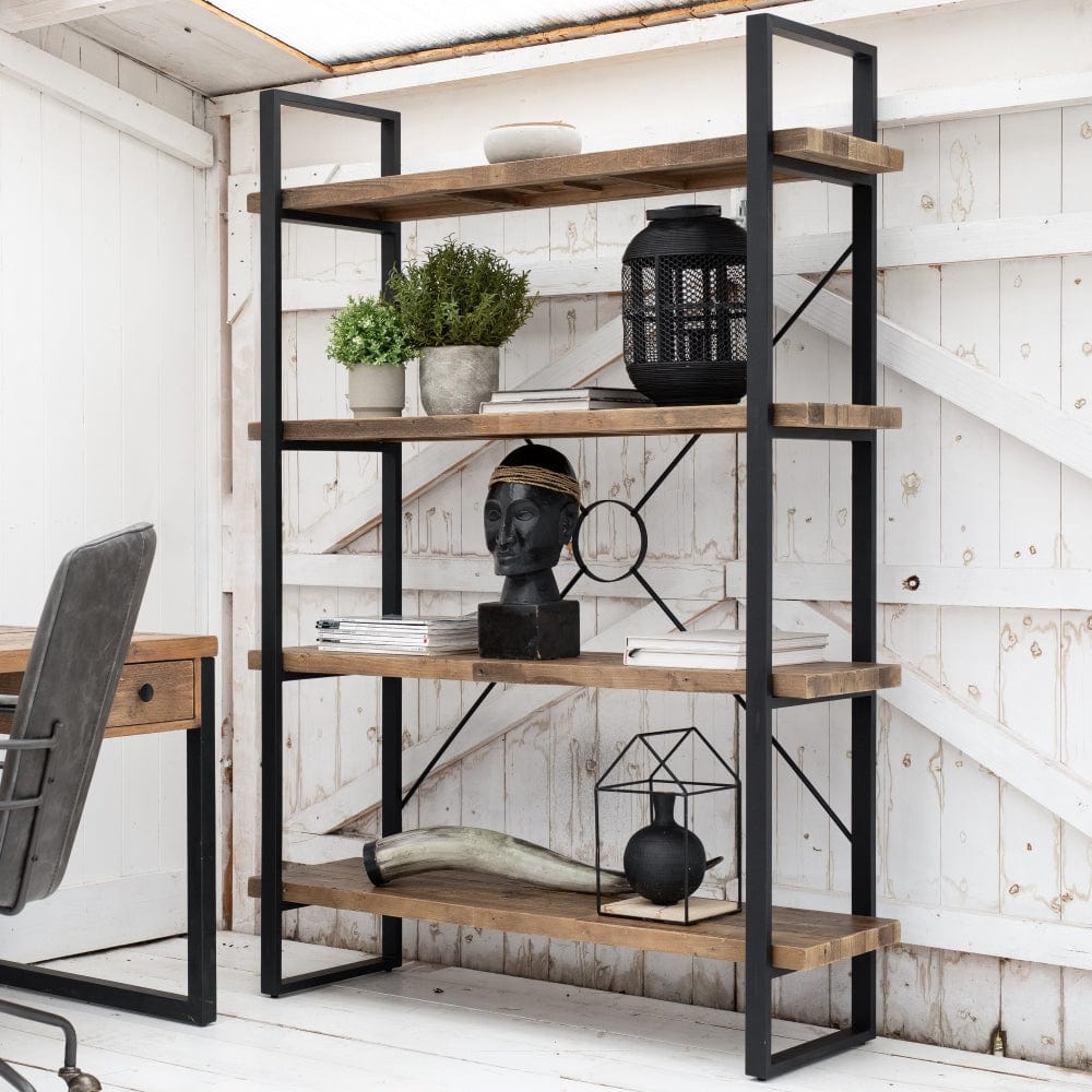 Reclaimed Wood Bookcase Rustic retailer Shelving Unit